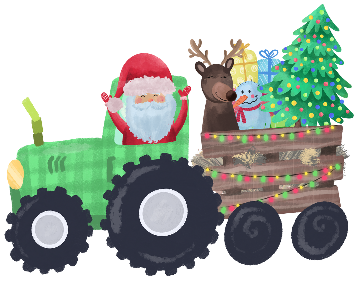 Santa tractor – Glitz ‘N’ Glam